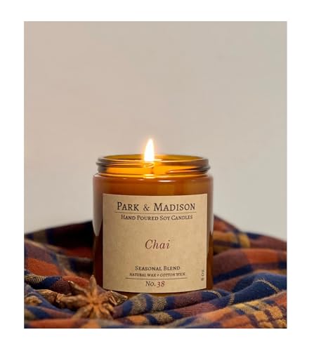 Amazon.com: Park & Madison Chai Soy Candle – Hand-Poured Chai Tea ...