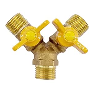 KK Vintage18 2 Way Natural Gas LPG Hose Connector Splitter Gas Pipeline ...