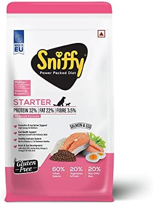 Sniffy Starter Dry Dog Food - 10 Kg for Pregnant Mother & Weaning Puppy ...