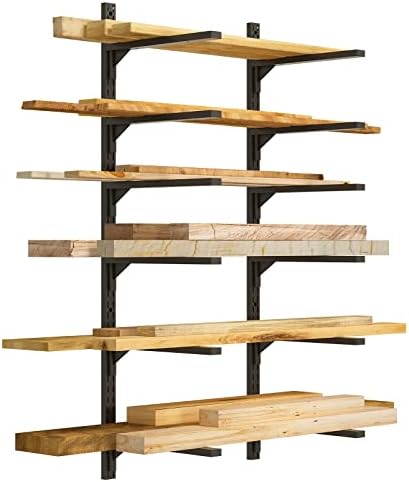 Amazon.com: Six-Level 600 lb Capacity Lumber Storage Rack Wall-Mounted ...
