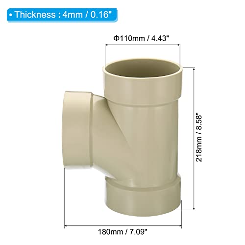 PATIKIL 4 Inch 3 Way Duct Splitter, T Shape Duct Connector 3 Way Hose ...