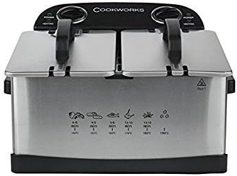 Cookworks Twin Professional Fryer - Stainless Steel : Amazon.co.uk ...