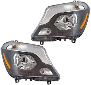 Amazon.com: Halogen Headlight Assembly - Set of 2 - Compatible with ...