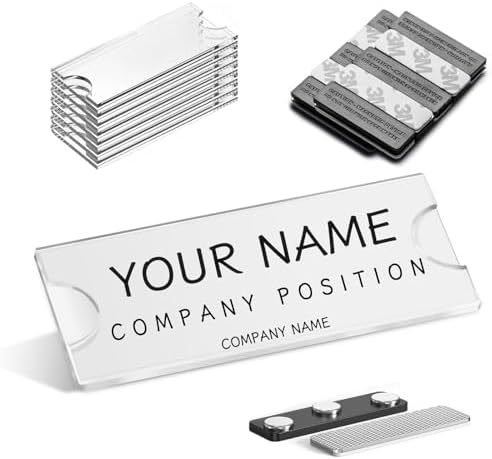 Amazon.com : Magnetic Name Tags Reusable, Wukong Magnetic Name Badge ...
