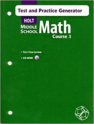 2004 Holt Middle School Math Course 3 8th Grade Test and Practice Book ...