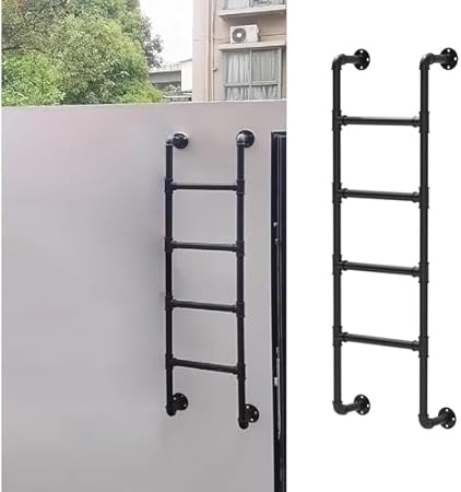 GIAKOO Schwarze Metallleiter für Etagenbetten für Lofts im Wohnmobil ...