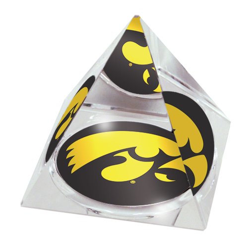 Buy NCAA Iowa University Hawkeyes Mascot in 2" Crystal Pyramid with ...