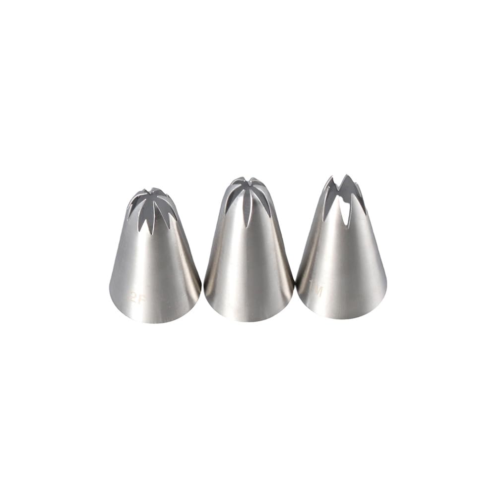 Amazon.com: Icing Piping Tip Set of 3, 1M 2D 2F Cake Cupcake Decorating ...
