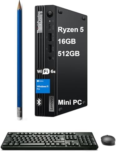 Amazon.com: Lenovo ThinkCentre M75q Gen 5 Tiny Business Desktop (AMD ...