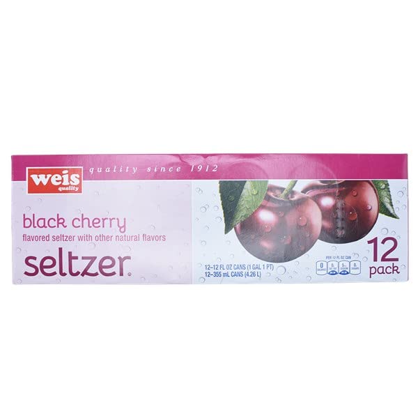 Amazon.com: Weis Quality, Seltzer Black Cherry - 12 Pack, 12 Fl Oz ...