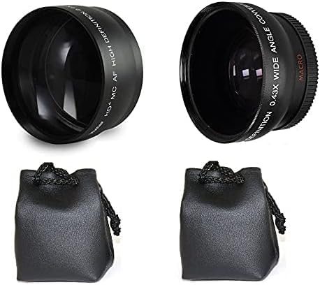 Amazon.com : 67mm Wide Angle Lens w/Macro + PRO 67mm 2 x Telephoto Lens ...