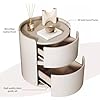 Amazon.com: Modern Minimalist White Bedside Table with Storage Drawers ...