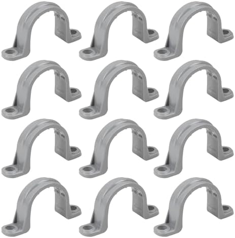 Pipe Straps,12 Pipe Clamps 3/4 inch Plastic PVC Flex Electrical Conduit ...