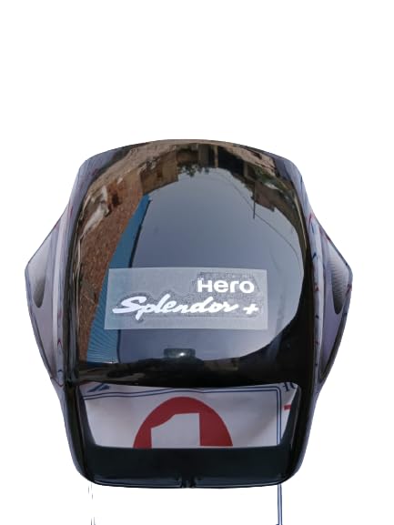 Heavy Duty Front Visor for Hero Splendor(+) Black Grey (Black Grey ...