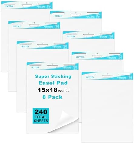 Amazon.com: VISCOO Thickened Sticky Easel Pad, 20 x 23 Inches Flip ...