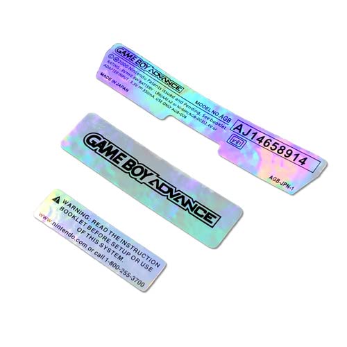 Amazon.com: Game Boy Advance Silver Holographic Sticker Labels Set Of 3 ...