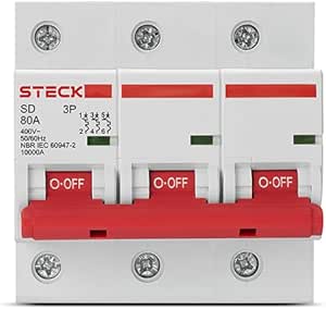 Disjuntor Série Sd3 100a 3p Curva C 10ka Steck Gelo 100a | Amazon.com.br