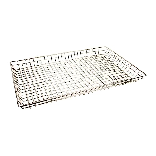 Snapklik.com : 16" X 26” Rectangular Wire Pastry Doughnut Basket Nickel ...