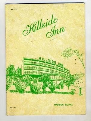 Amazon.com: Hillside Inn Menus Madison Indiana 1979 Historic Area ...