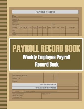 Amazon.com: Employee Payroll Record Book: Payroll Accounting ...