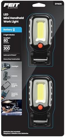 Feit Electric WORKMINI300/2 Handheld LED Work Light, 300 Lumens, 6500K ...