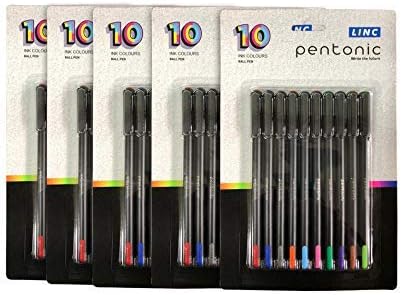 Pentonic 1.0mm Ball Pen Blister Pack | Grey Body | Pink,Green,Orange ...