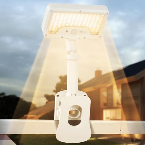 Clip On Solar Lights Outdoor with Motion Sensor, 360Rotatable ...