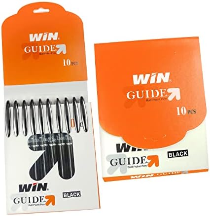 WIN Guide Ball | 20 Black Ink Pen | 0.6 mm Tip for Smooth Writing ...