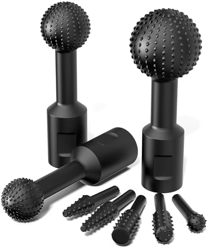 Amazon.com: BURMONG 8Pcs Ball Gouge Rotary Burr & Rasp Set for Wood– 3 ...