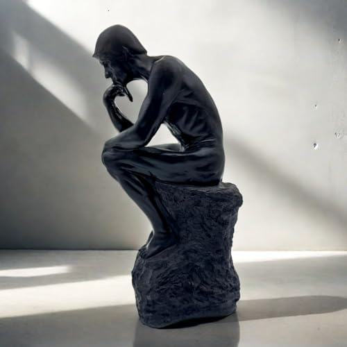 Amazon.com: Joylern Resin Thinker Statue Thinker Figurine Thinking Man ...