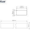Kair Rectangular Flat Ducting 150mm x 70mm - 1 Metre Length Flat Channel Pipe : Amazon.co.uk ...