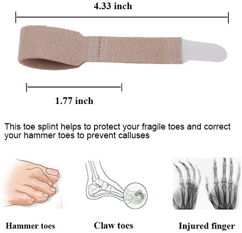 8 Pieces Broken Toe Wraps, Hammer Toe Support Brace, Toe Splints for ...
