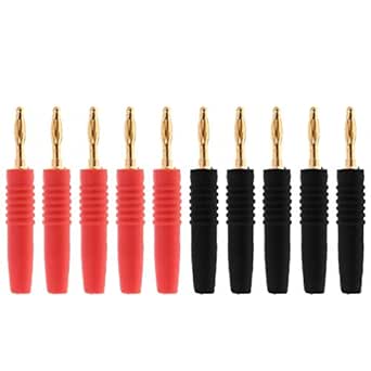 Amazon.com: HIOPOIUYT 10pcs 2mm Wire Cord Solder Type Male Banana Plug ...