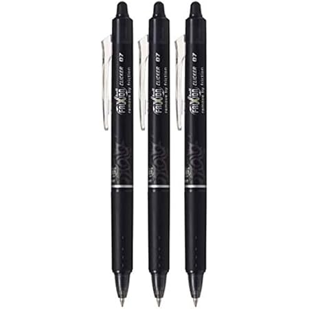 Amazon.com: Pilot FriXion Ball Clicker Retractable Erasable Gel Pen, Fine Point, 0.7mm, Black ...