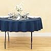 Amazon.com: LinenTablecloth 70-Inch Round Polyester Tablecloth Navy ...