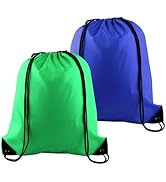 Amazon.com | PLULON 2Pcs Drawstring Bags Bulk Navy Blue Drawstring ...