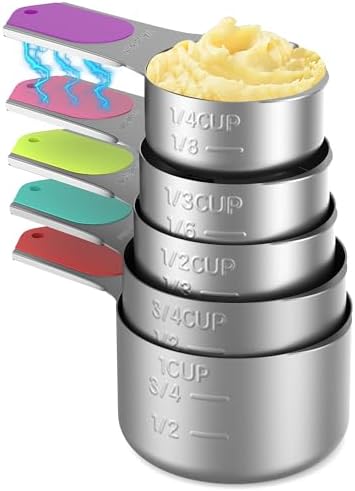 Amazon.com: Measuring Cups, Magnetic Stainless Steel Measuring Cups 5 ...