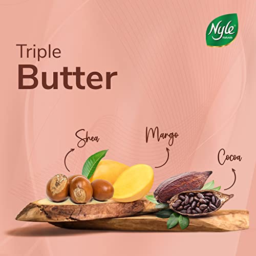 Nyle Naturals Triple Butter Body Cream for Long Lasting Moisturization ...
