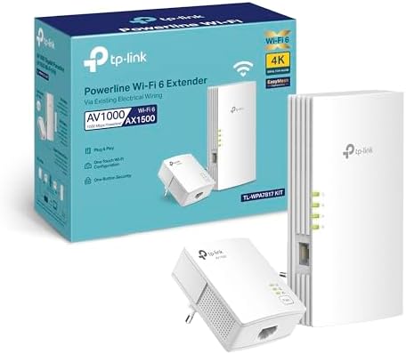 TP-Link TL-WPA7817 KIT Powerline Adapter WiFi, AV1000, WiFi 6 AX1500 ...