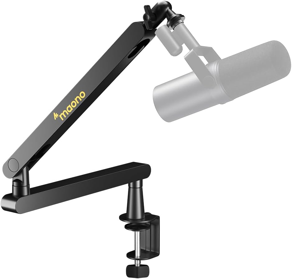Amazon.com: MAONO Microphone Boom Arm, Low Profile Mic Arm with Cable ...