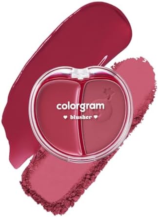Amazon.com: COLORGRAM TINTIN DORY DUO BLUSHER 05 RED HEART DUO | Dual ...