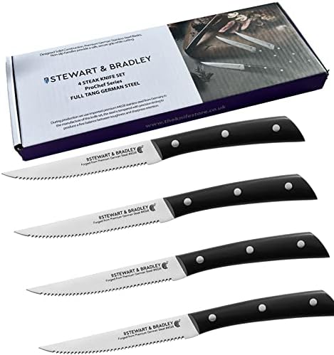 Raven Forge Ultimate Steak Knives (Set of 4) - Steak Knife Dinner Set ...
