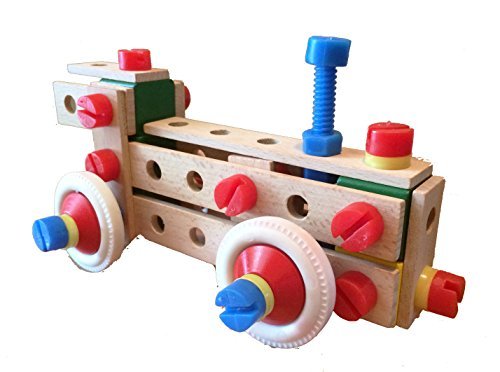 Buy Wood Toy Train Construction Assembly Set Online at Low Prices in ...