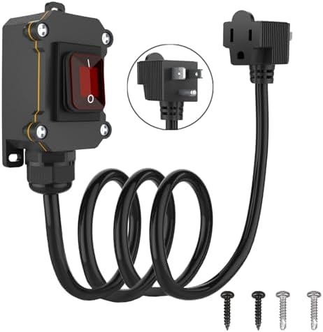 Amazon.com: KarlKers Inline Cord Switch with 10ft 14AWG Cable Piggyback ...