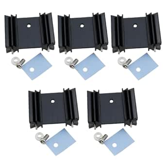 Amazon.com: Heyous 5 Sets 25MMx34MMx12MM Aluminium Heat Sink Mounting ...