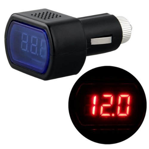 Mini LED Display Digital Car Volt Meter 12V/24V Vehicle Voltage Gauge ...