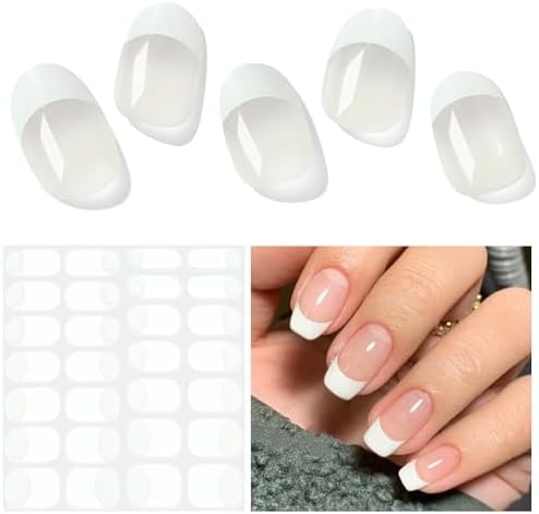 Amazon.com: Semi Cured Gel Nail Strips, 20pcs Gel Nail Stickers UV, Gel ...