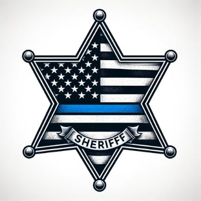 Law Enforcement Symbols Police Badge Vector. Sheriff, Marshal Label...