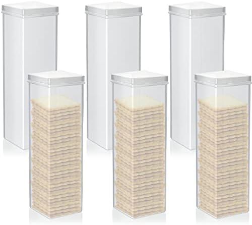 Amazon.com: Suclain 6 Pcs Square Cracker Keeper Plastic Saltine Cracker ...