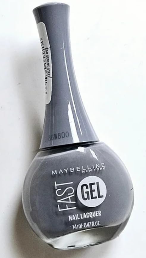 Amazon.com: Maybelline New York Fast Gel Nail Lacquer Serene Steel, 0. ...